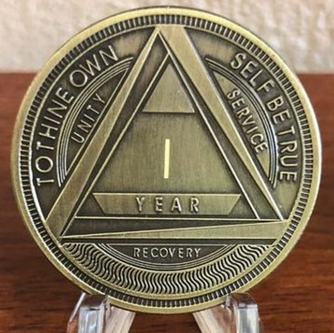 AA Specialty Bronze Yearly Medallion 1 50 Years Alcoholics - Etsy