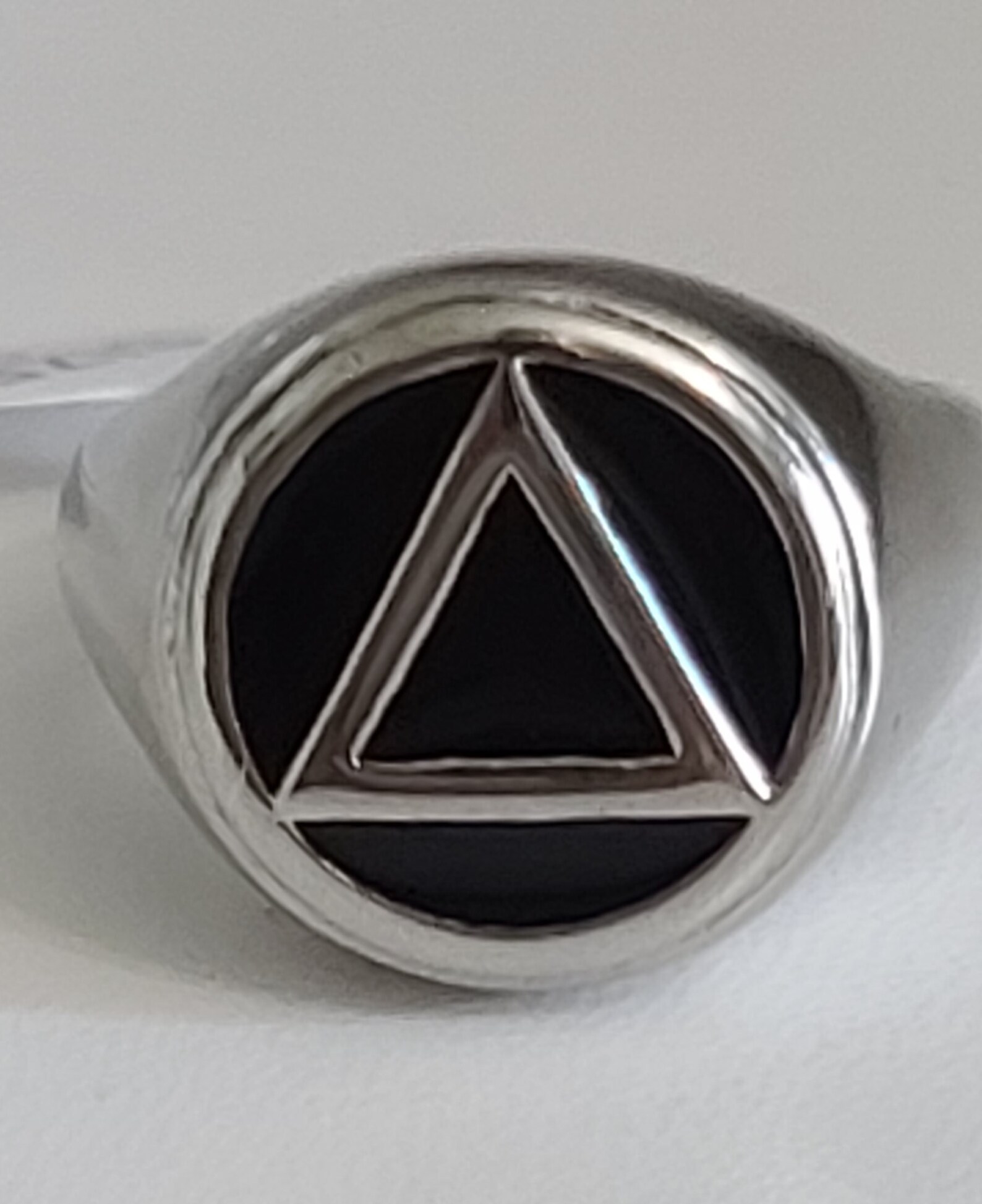 Stainless Steel AA Recovery Ring With Alcoholics Anonymous - Etsy