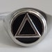 Stainless Steel AA Recovery Ring With Alcoholics Anonymous Symbol 12 ...