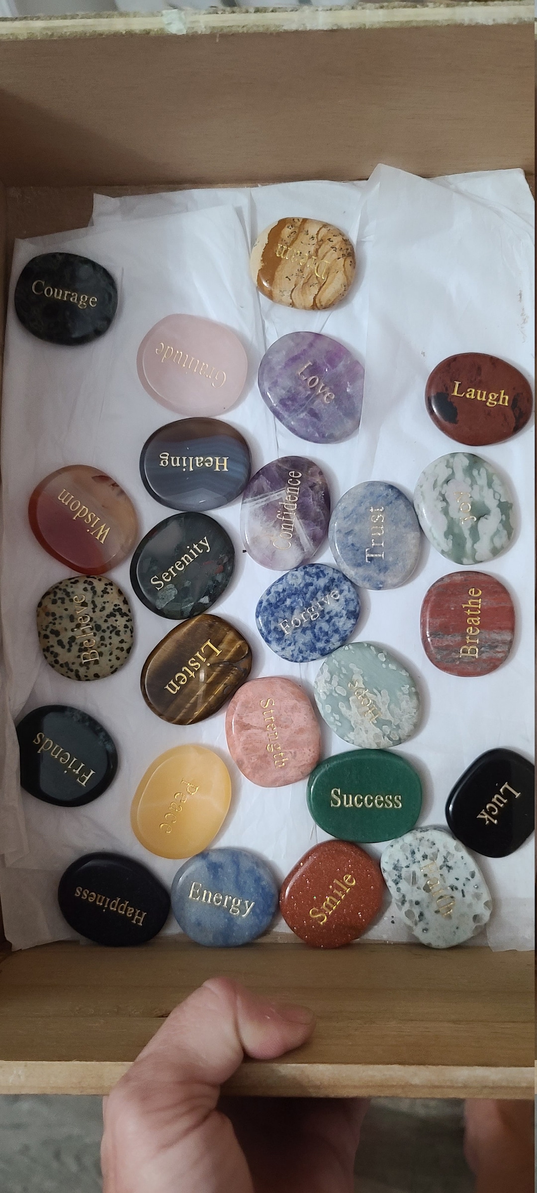 One Gorgeous Large Word Crystal Gemstone - Energy, Serenity, Happiness ...