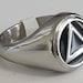Stainless Steel AA Recovery Ring With Alcoholics Anonymous Symbol 12 ...