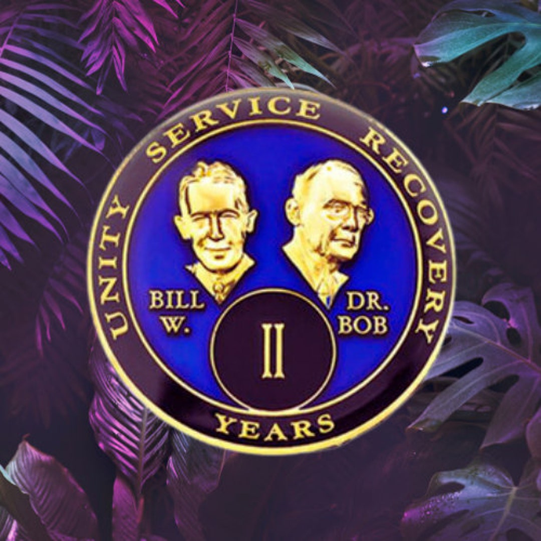 Serenity Prayer Bill & Bob AA Blue Triplate Medallion Chip Coin 1-65 ...