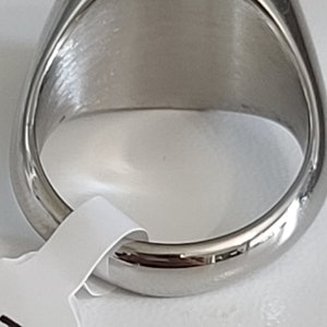 Stainless Steel AA Recovery Ring With Alcoholics Anonymous Symbol - 12 ...