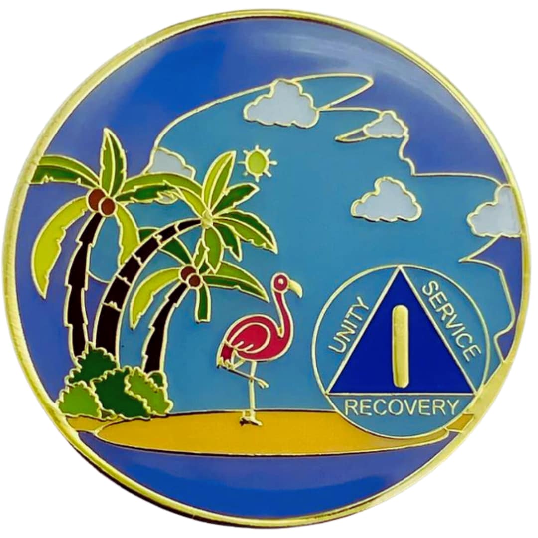 Stood in the Sunlight Beach Footsteps AA Specialty Recovery Medallion ...