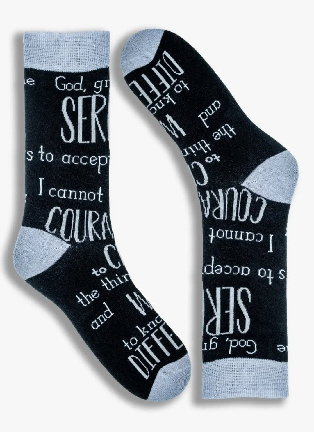 Unisex Serenity Prayer Retro Socks - 75% Cotton Warm Cozy Unique ...
