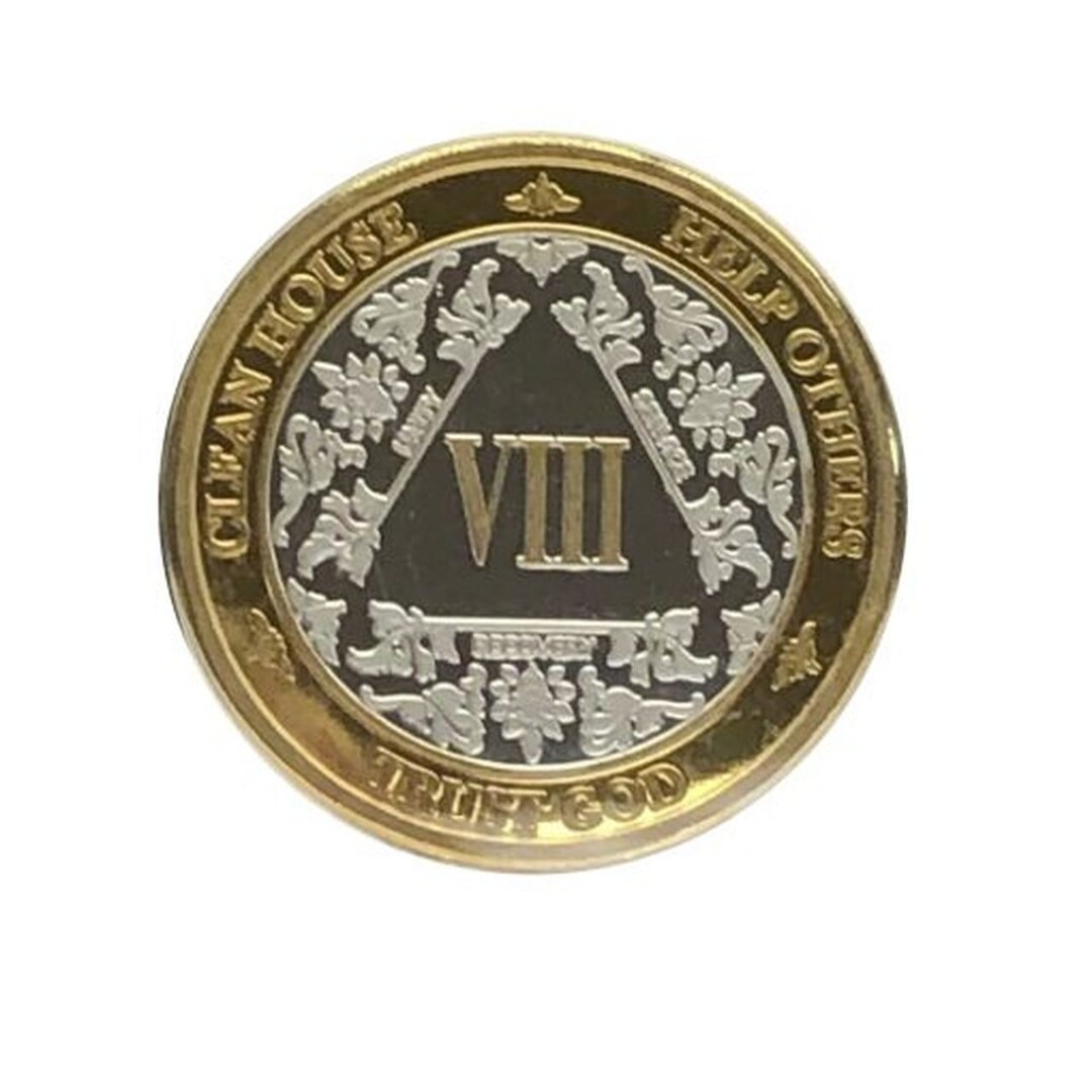 Unique New Sterling Silver / 24k Gold Plated AA Anniversary Medallion ...
