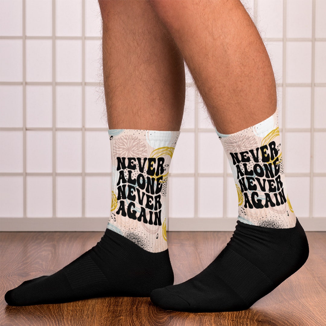 NA Narcotics Anonymous Never Alone Never Again Recovery Socks - Unique ...