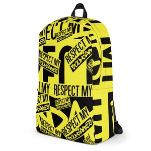 Respect My Boundaries Graphic Super Cool Backpack - Recovery Gear ...