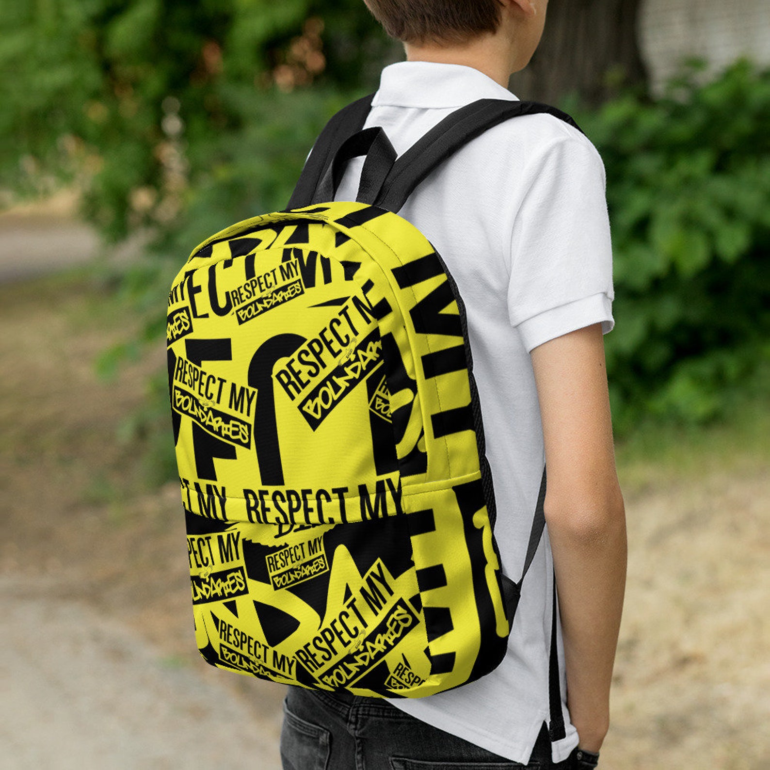 Respect My Boundaries Graphic Super Cool Backpack Recovery | Etsy