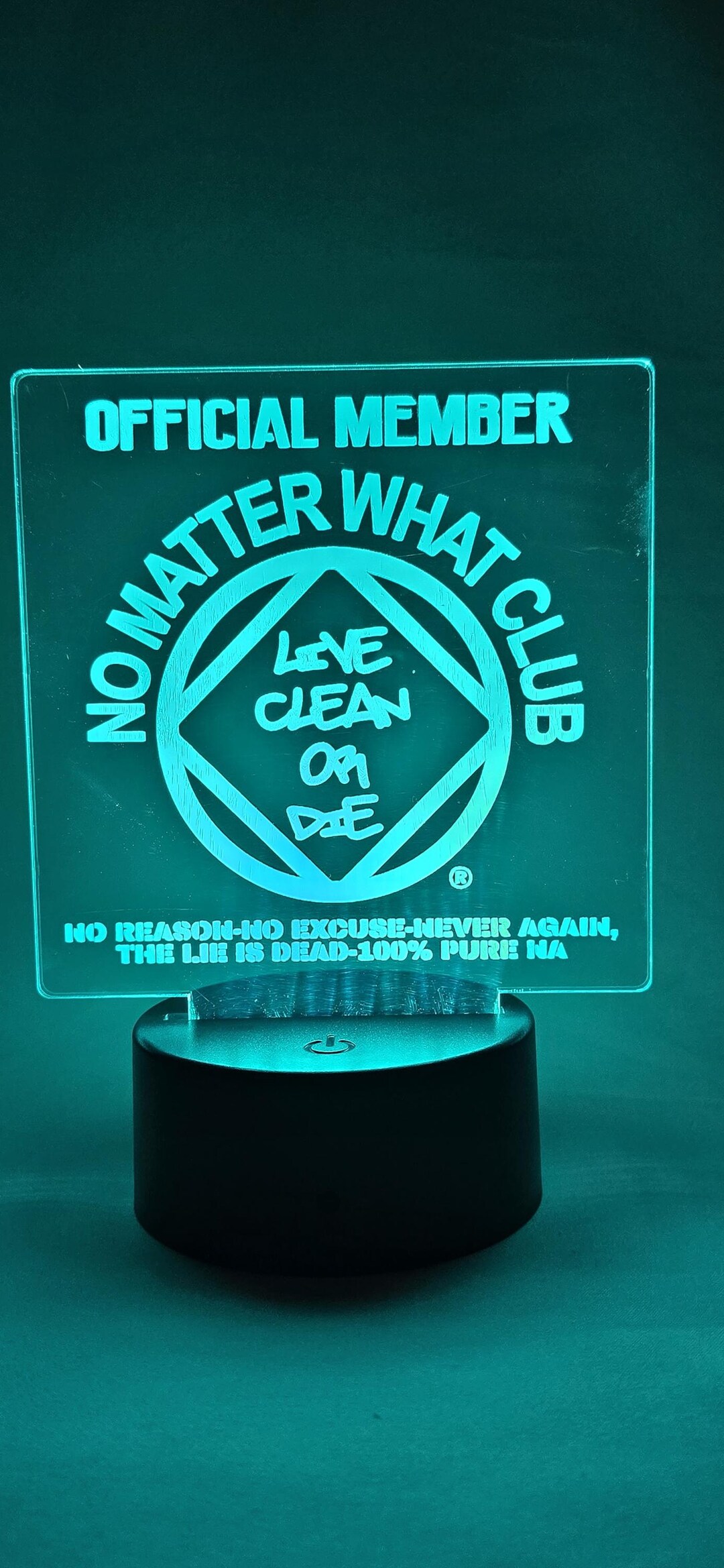 7 Design Choices NA Narcotics Anonymous Slogan Design Laser Engraved ...