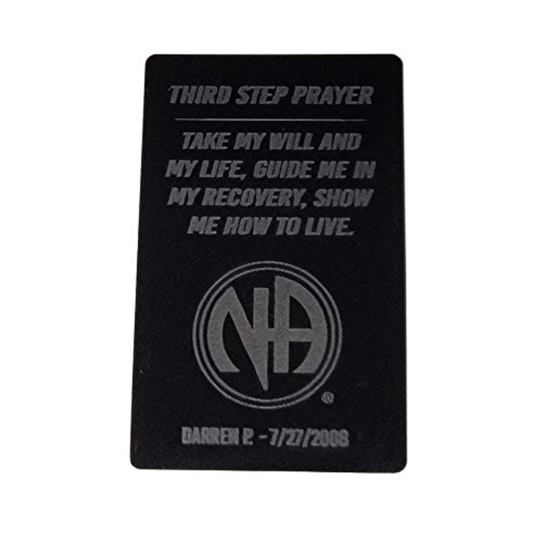 NA Third Step Prayer Wallet Insert Card Personalized W/name & Date or ...