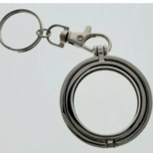 Gold or Silver Hinged Key Chain Medallion Holder for Triplated Coins ...