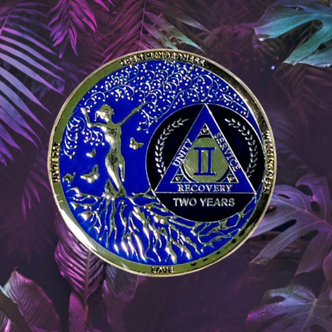 Blue AA Goddess Tree of Life Recovery Medallion years 1-20and 25/30 ...