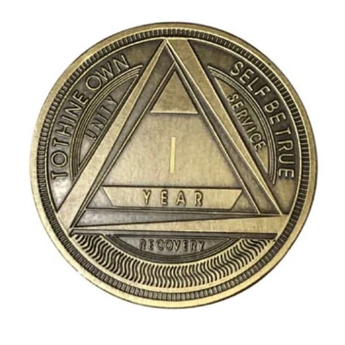 AA Specialty Bronze Yearly Medallion 1 50 Years Alcoholics - Etsy