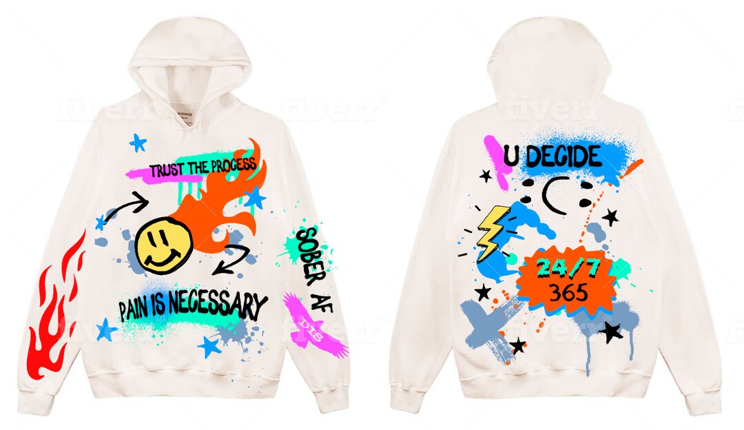Pain is Necessary All Over Unisex Hoodie - DIS Streetwear Design ...