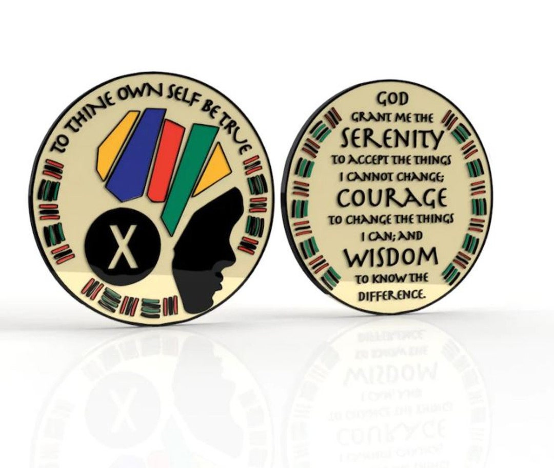 African Queen AA Recovery Medallion 60 Yrs W/coin Capsule - 12 Step ...