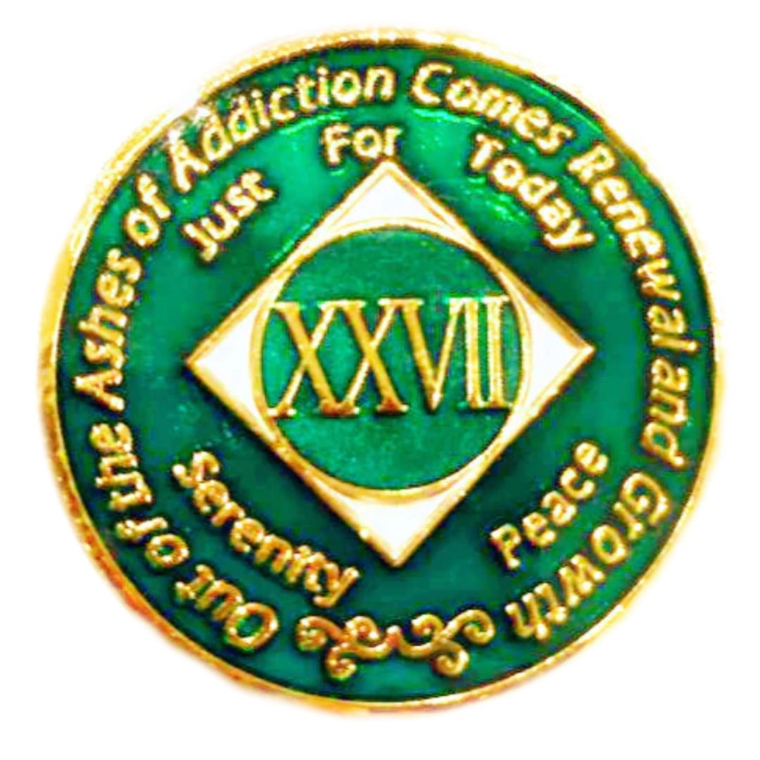 NA Red Green Medallion (yrs 1-40) Recovery Narcotics Anonymous ...