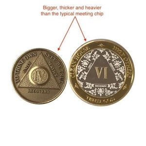 Unique New Sterling Silver / 24k Gold Plated AA Anniversary Medallion ...