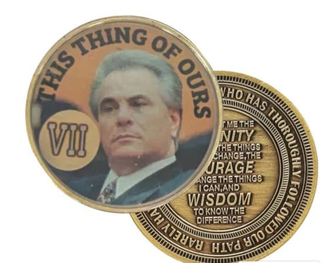 Teflon Don John Gotti AA Medallion this Thing of Ours AA Chips Sober ...