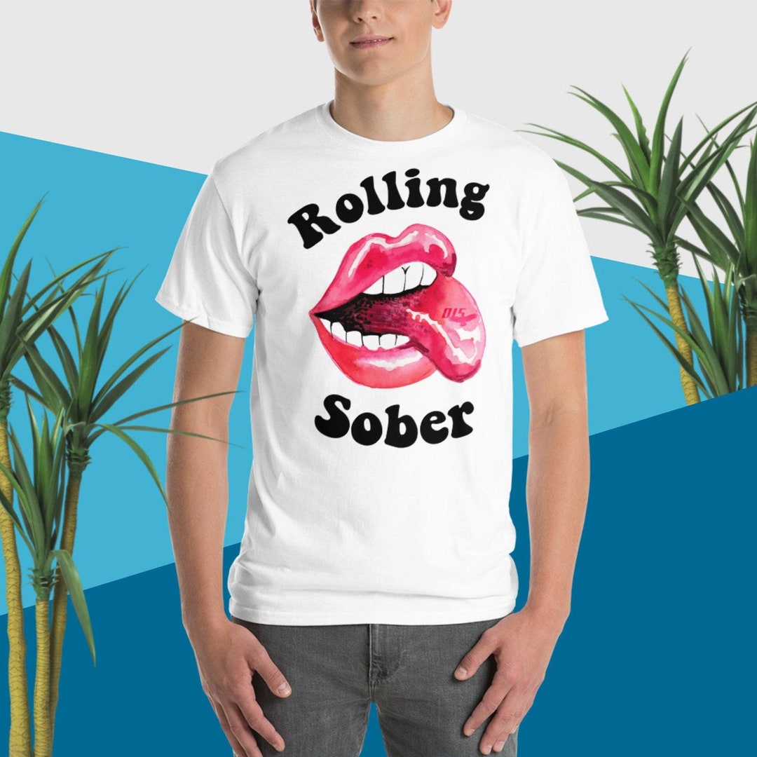 Men's Rolling Sober Short-sleeve Unisex T-shirt - Mens Recovery Tees ...