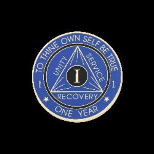 Blue All-star Recovery AA Recovery Medallion 12 Step Coins & - Etsy