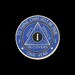 Blue All-star Recovery AA Recovery Medallion 12 Step Coins & - Etsy