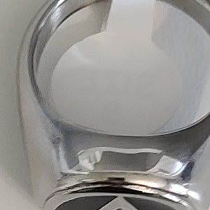 Stainless Steel AA Recovery Ring With Alcoholics Anonymous Symbol - 12 ...