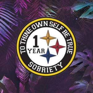 Black and Gold Recovery Medallion in Years 1-50 With Alcoholics ...