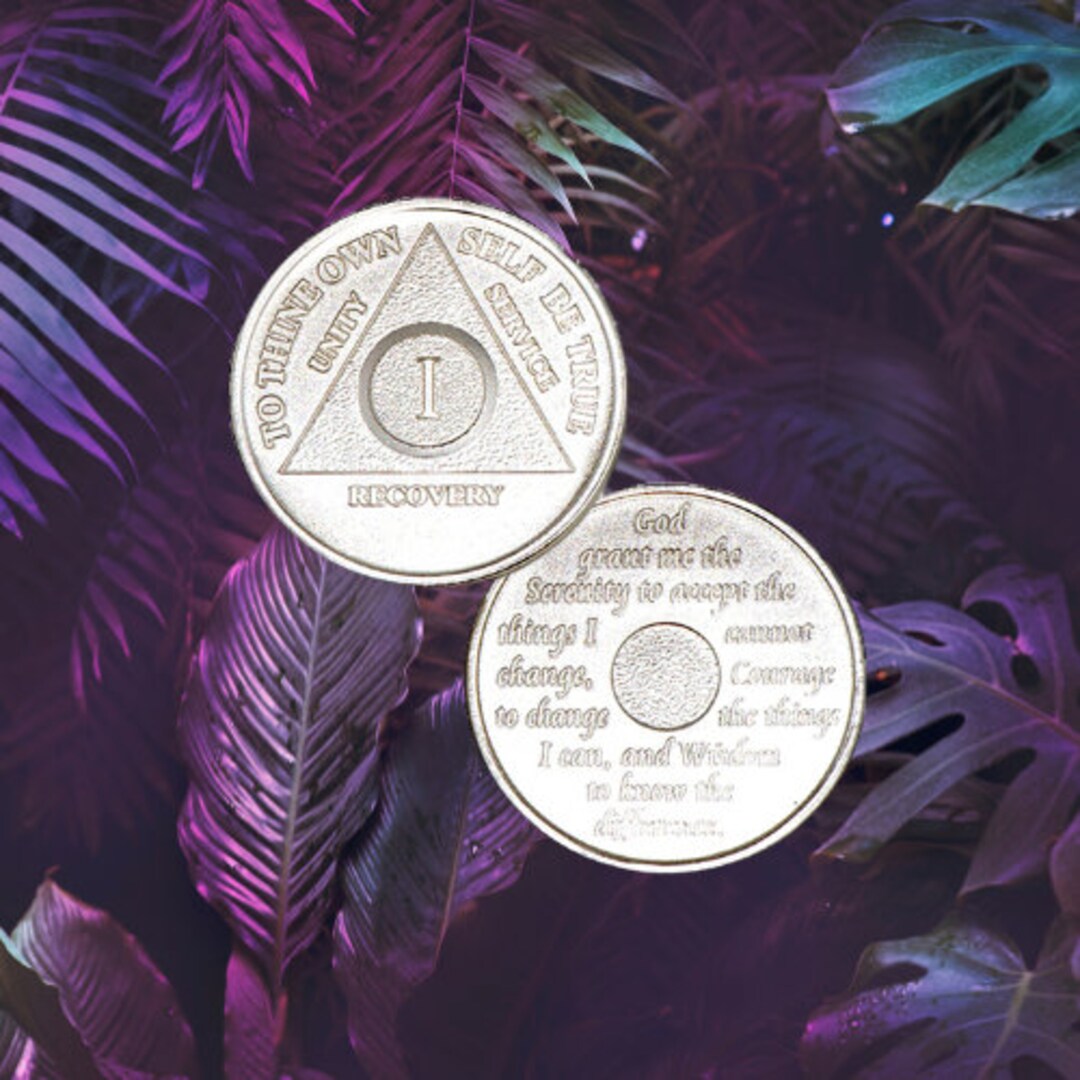 AA Recovery Medallion Sterling Silver years 1-50 5 Year Increments ...