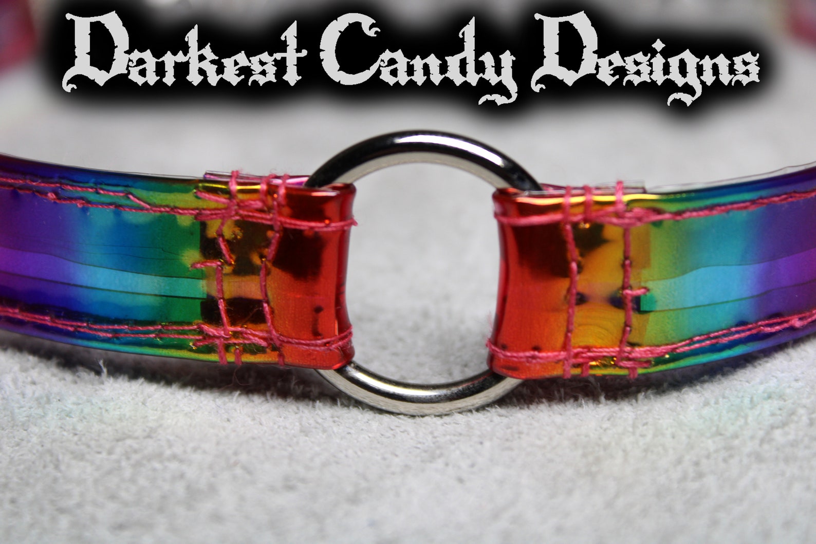 Prisma Rainbow Vinyl Choker, Choose From 3 Different Styles, Pride ...