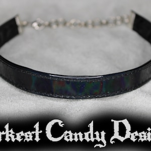 Futura Holographic Vinyl Choker, Choose Color, Silver Pink Purple Blue ...