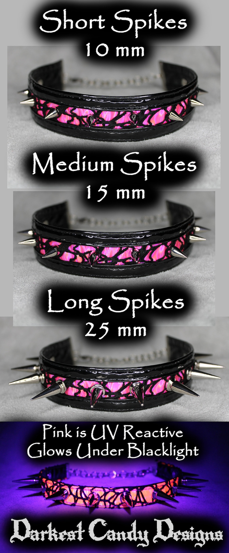 Crisis Holographic Vinyl & Fishnet Spiked Choker, Choose Color, Silver ...