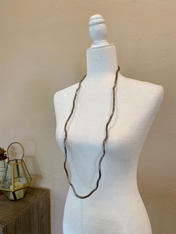 vintage bendy snake necklace - Gem