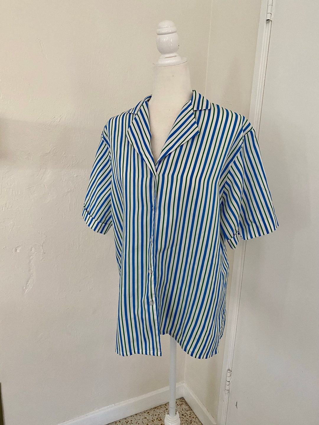 Vintage 1990s Bill Blass Girl Scouts of America Blue and Green Short ...