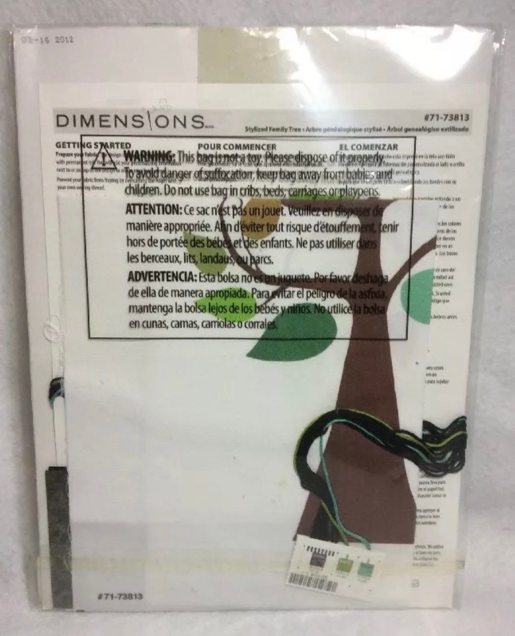 Family Tree History Crewel Embroidery Kit Stylized 9X12 Needlecraft ...