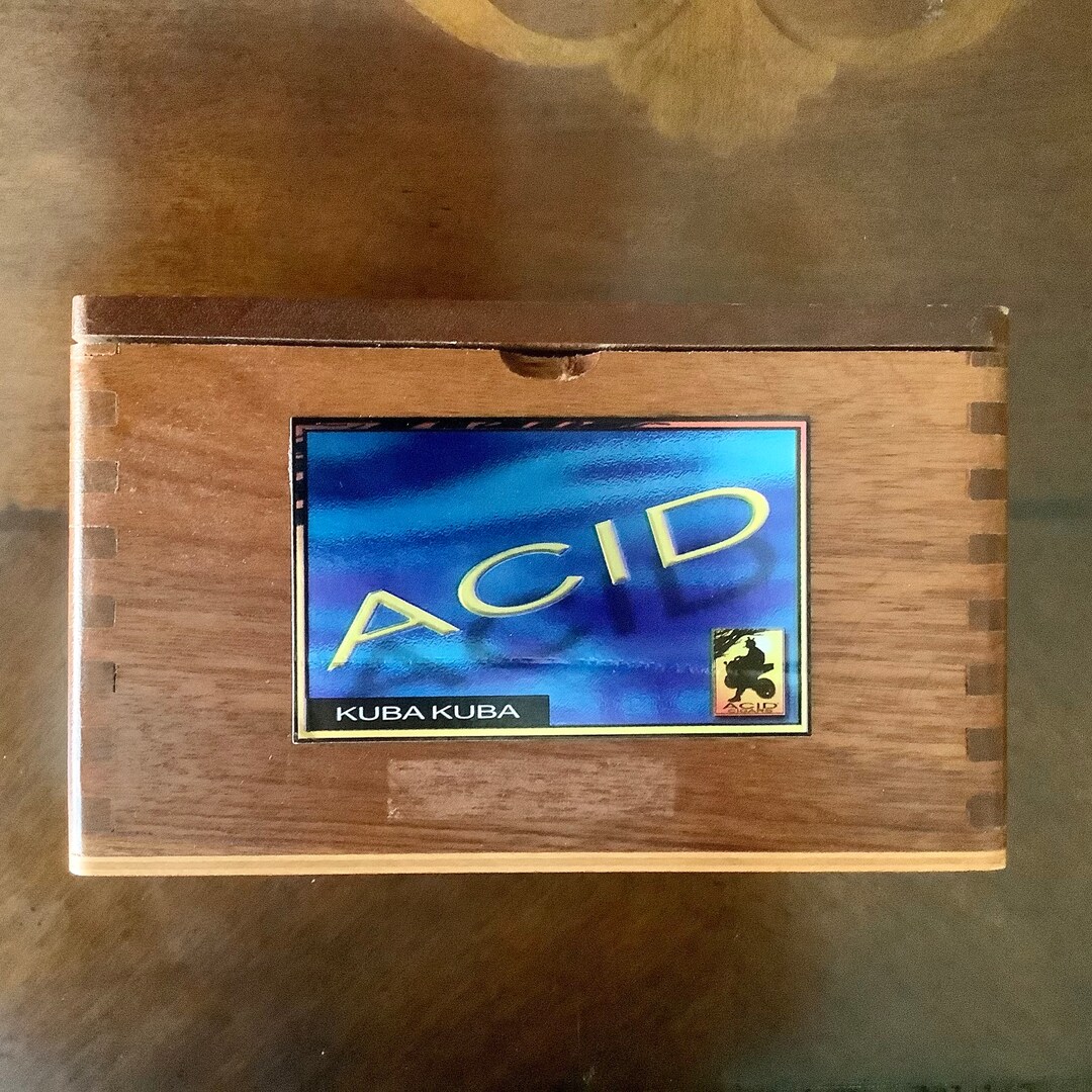 Wooden Cigar Box With Thumb Lift and Hinges Acid Cigars Groomsmen Gift ...