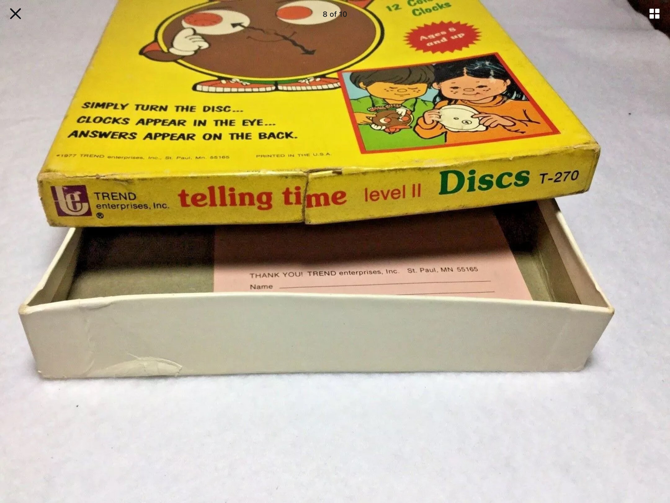 Vintage School Flash Cards Telling Time Clocks Level II 1977 Trend ...