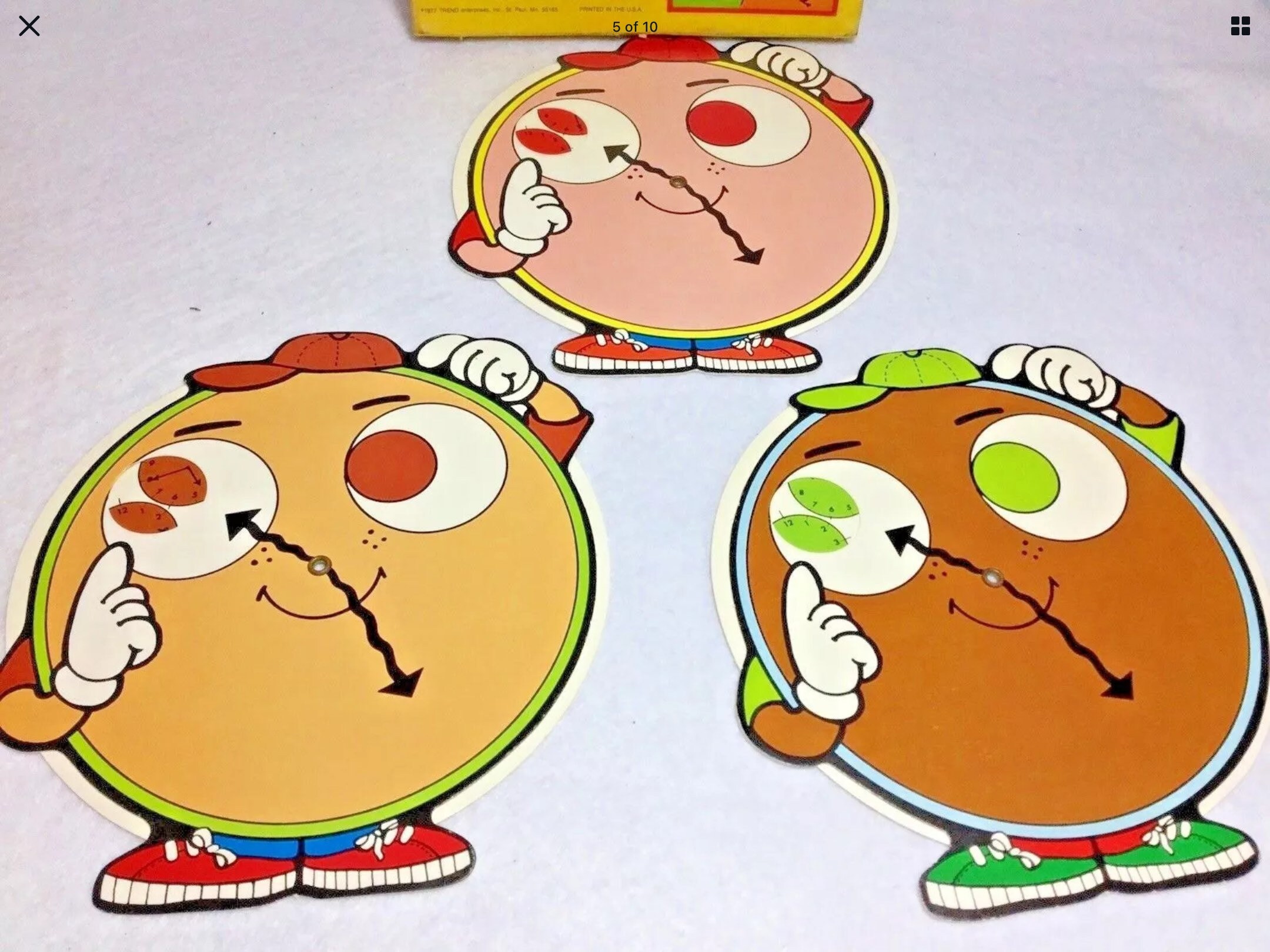 Vintage School Flash Cards Telling Time Clocks Level II 1977 Trend ...