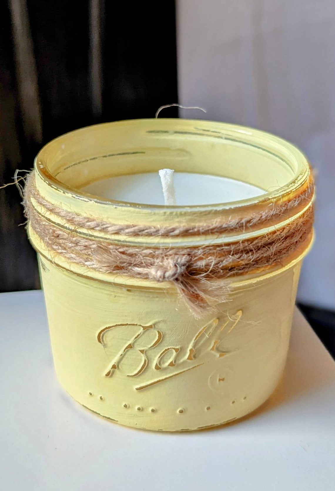 Citrus & Lavender Scented Yellow Mason Jar Candle - Etsy