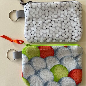 X-small Golf Ball Theme Pouch (listing is for One Pouch From 3 Fabric ...