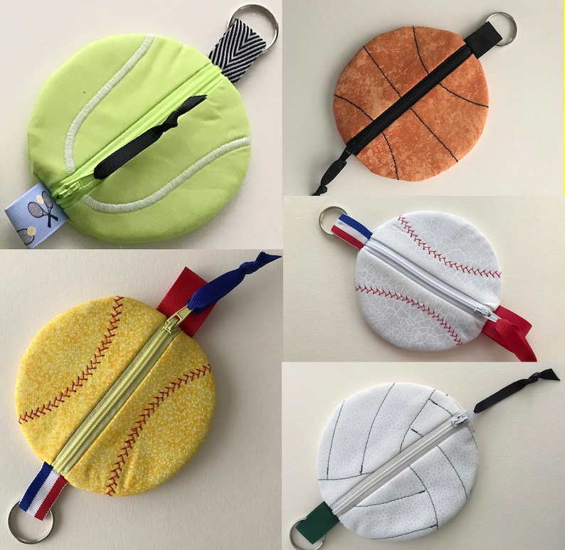 Sport Ball Zip Pouch listing is for 1 Pouch From 5 Choices - Etsy