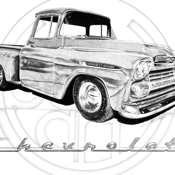 Chevrolet Apache Art - Etsy
