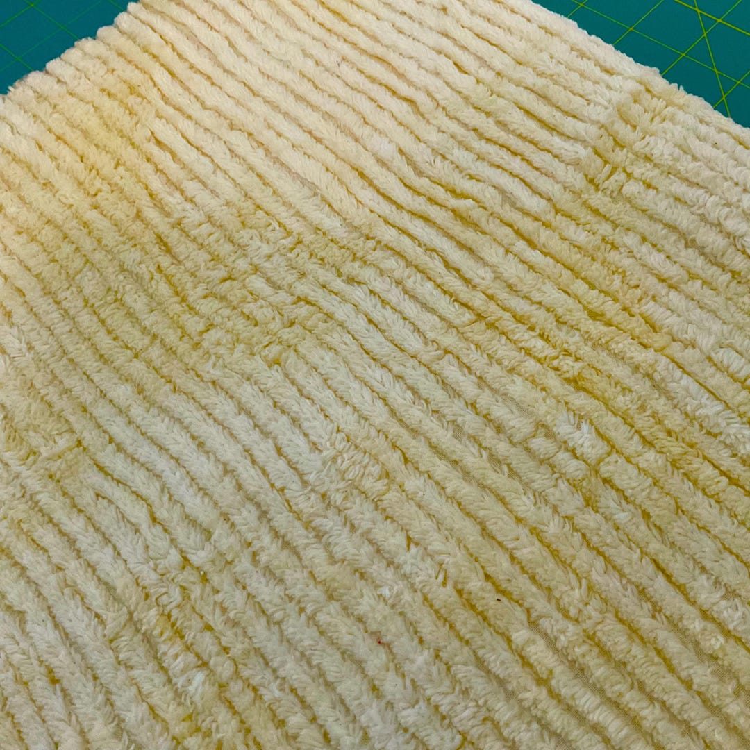 Yellow Cotton Terry Chenille Fabric, Straight Texture, 36 X 51 Inches ...