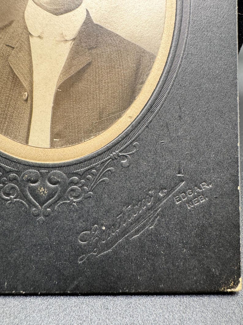 Antique Cabinet Card – Handsome Young Man Portrait – Edgar Nebraska ...