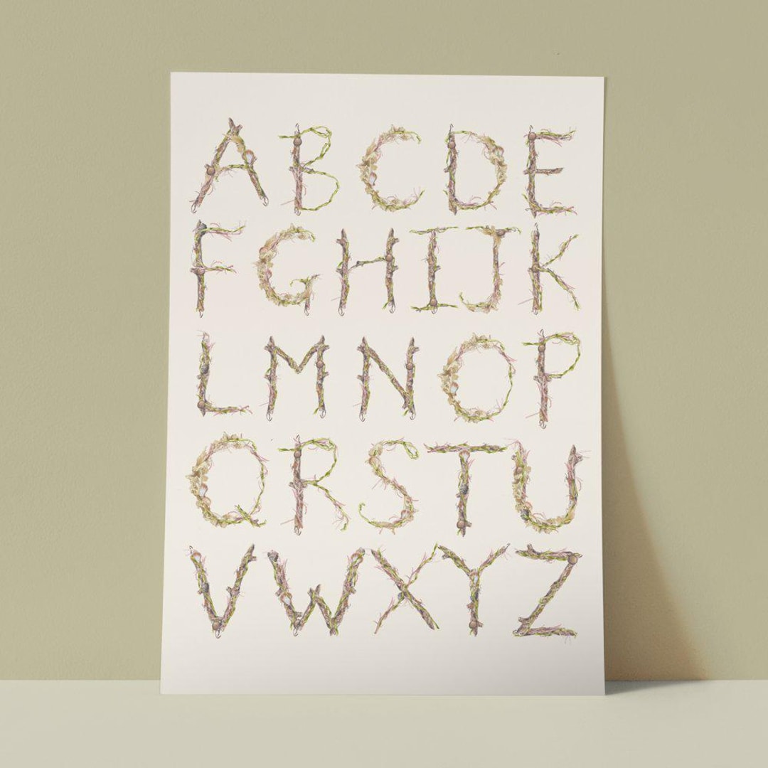ABC Coastal Alphabet Printable Art | Organic Typography | Gift Idea ...