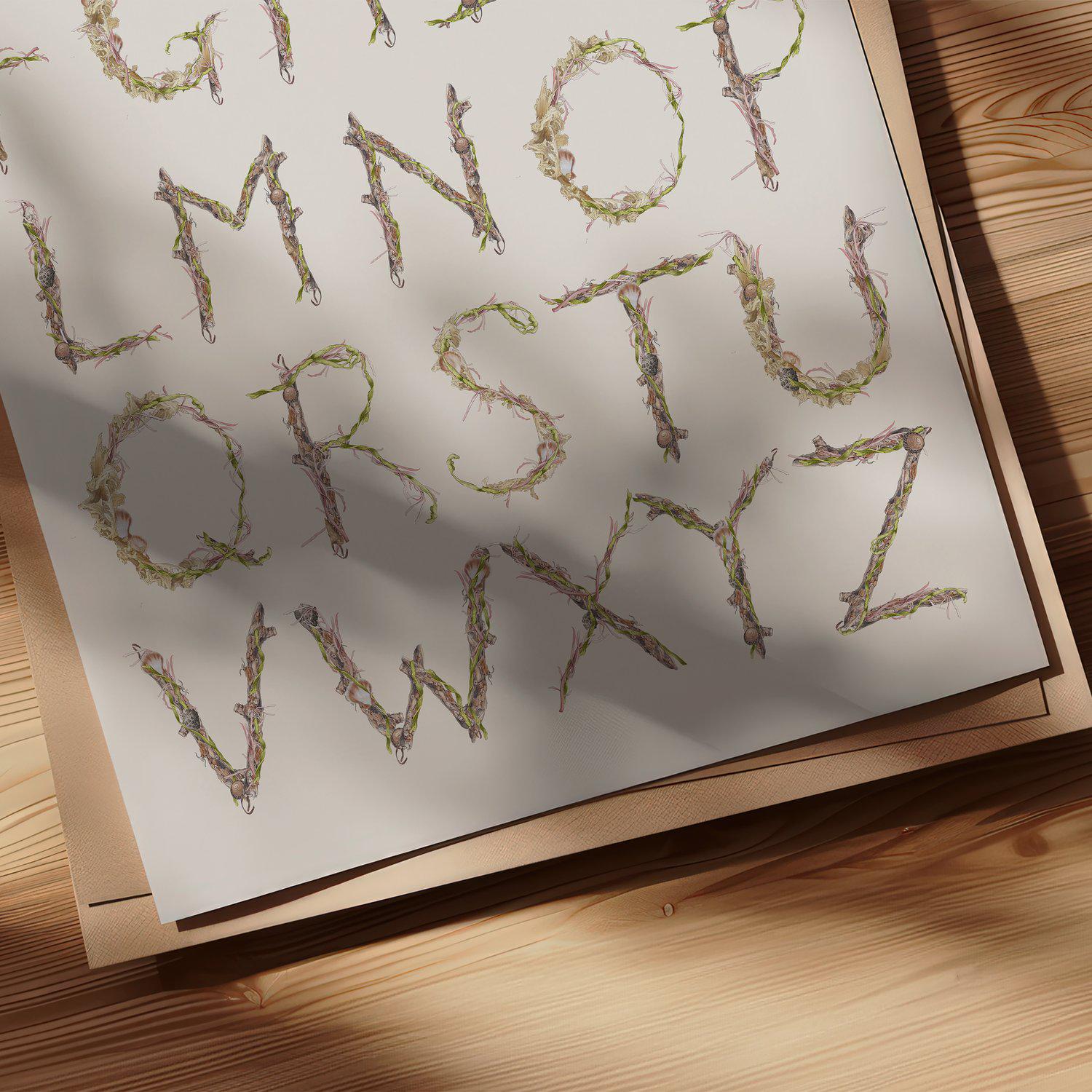 ABC Coastal Alphabet Printable Art | Organic Typography | Gift Idea ...