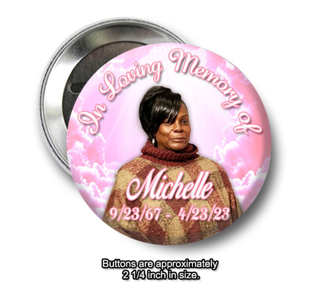 In Loving Memory of Rest in Peace 2 Inch Pin Back Pink Buttons - Etsy
