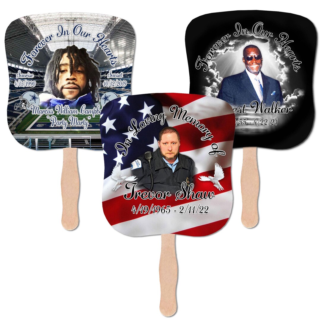 In Loving Memory of Memorial Fans. 1 Side Only Print. - Etsy