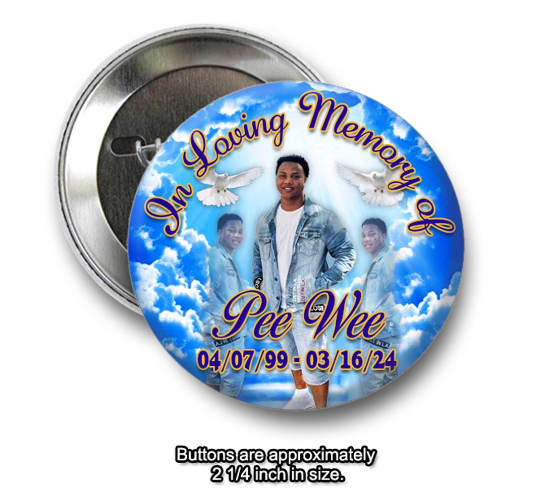 In Loving Memory of Rest in Peace 2 Inch Pin Back Blue Buttons - Etsy