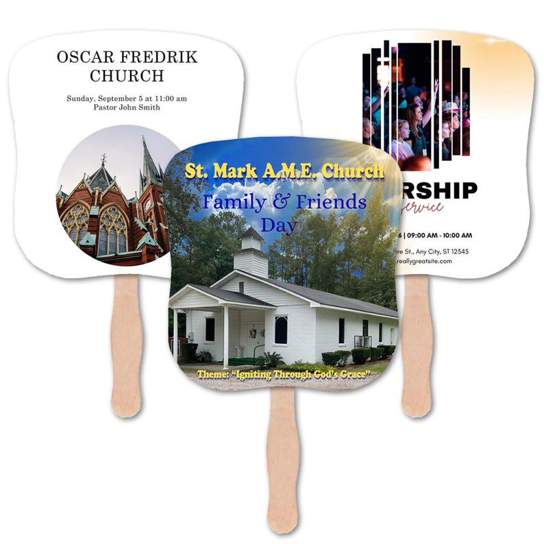 Custom Church Fans - Personalized to What You Want. 1 Side Only Print ...